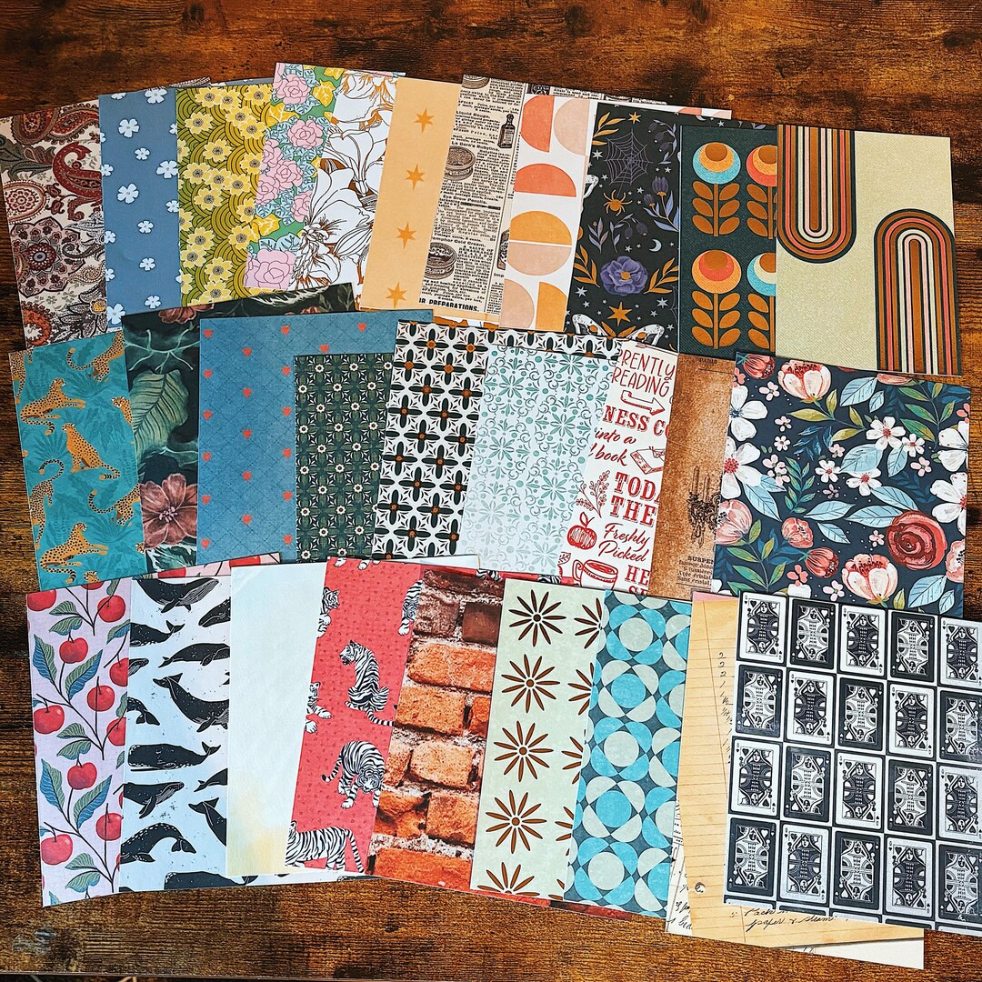 Mystery Scrapbook Paper Pack | 35+ Paper Pieces for Junk Journals ...