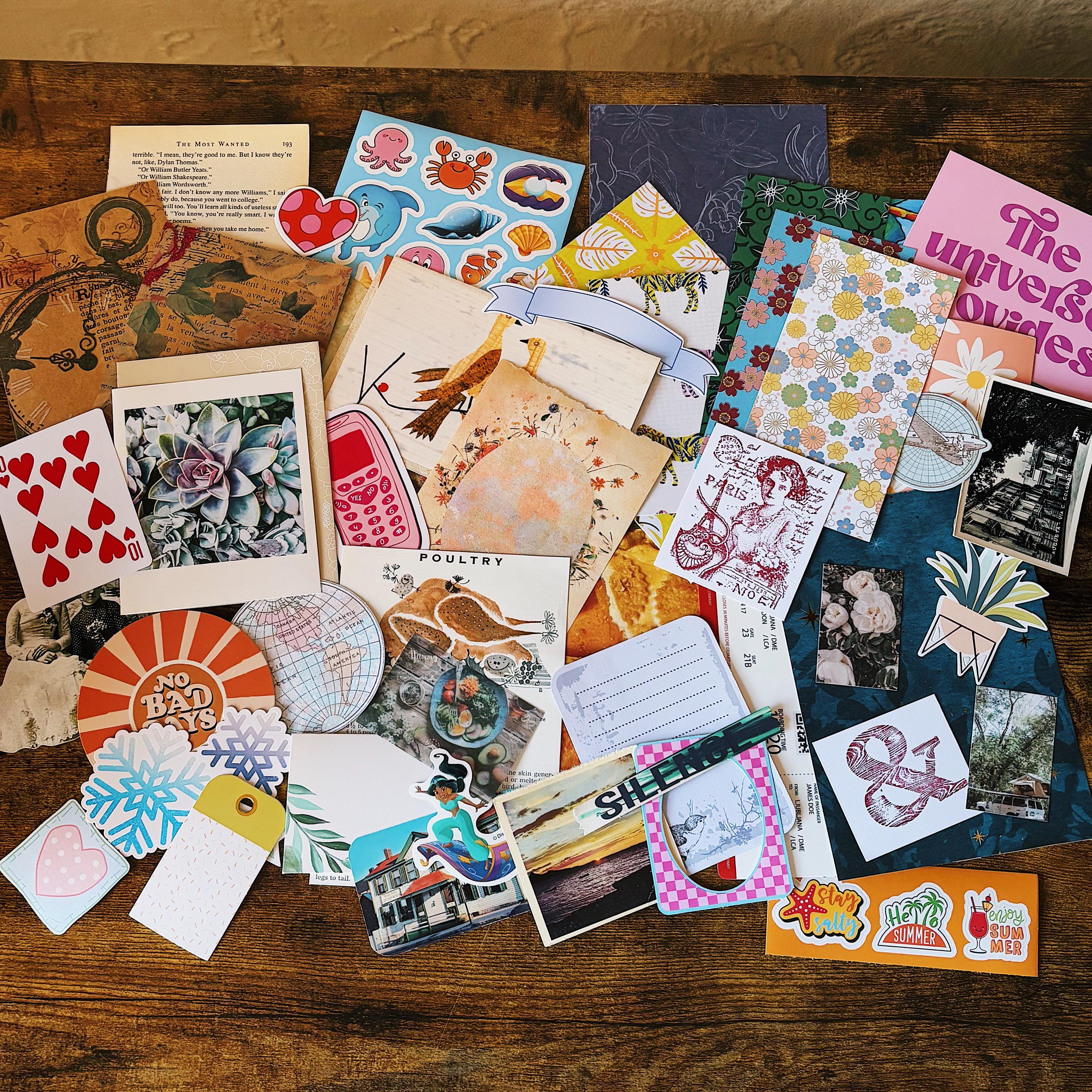 Junk Journal Kit | Art Journal Kits | Mystery Set | 40+ Curated Pieces ...