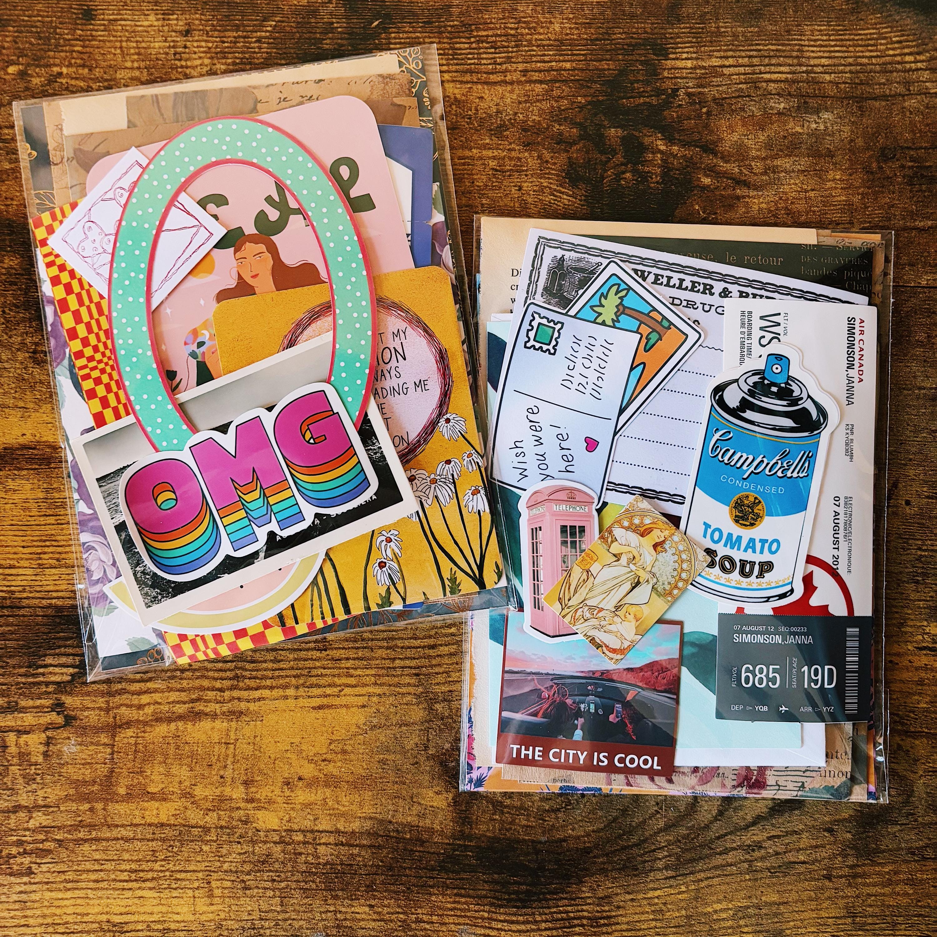 Junk Journal Kit | Art Journal Kits | Mystery Set | 40+ Curated Pieces ...