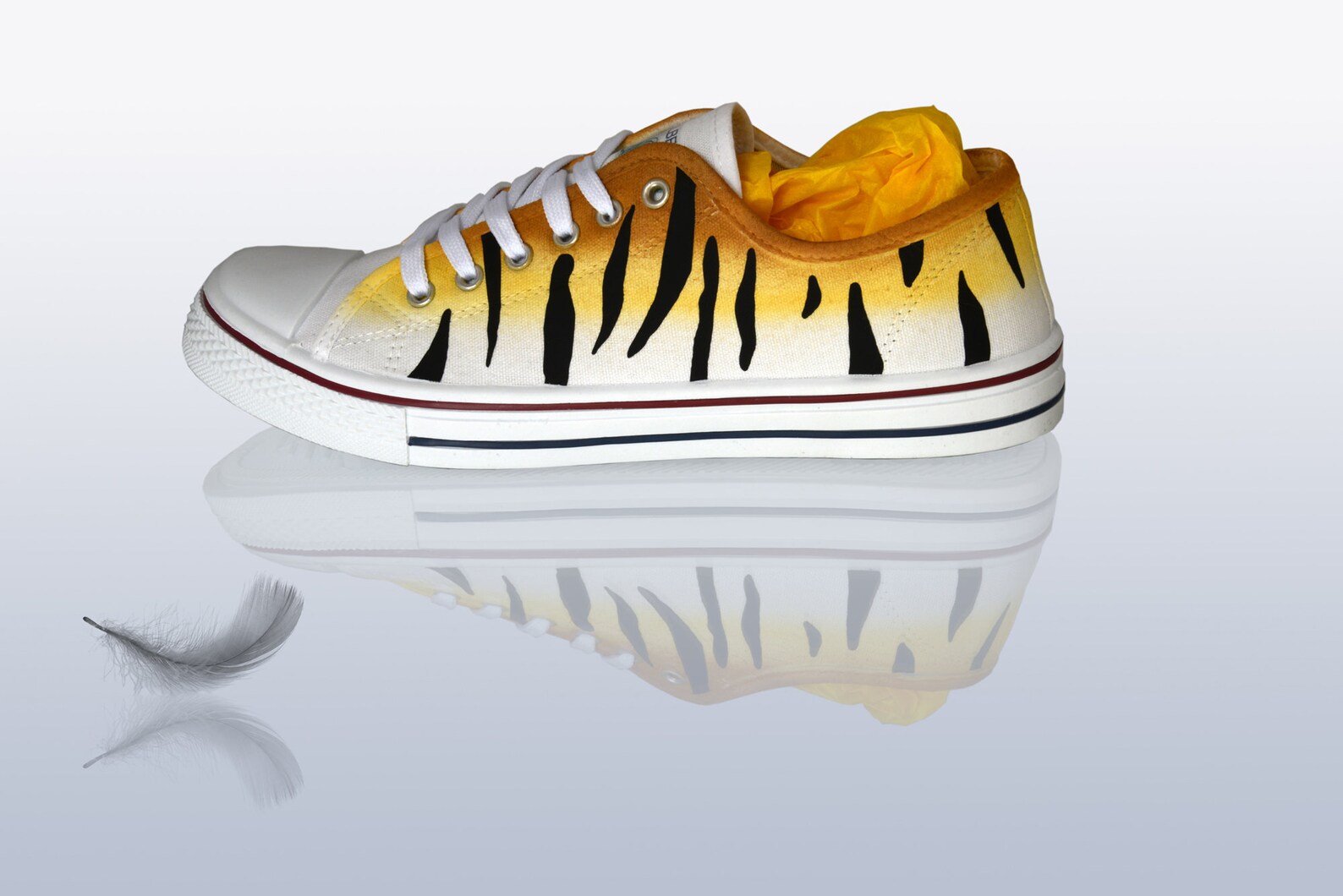 Tiger Print Low Top Sneakers - Etsy