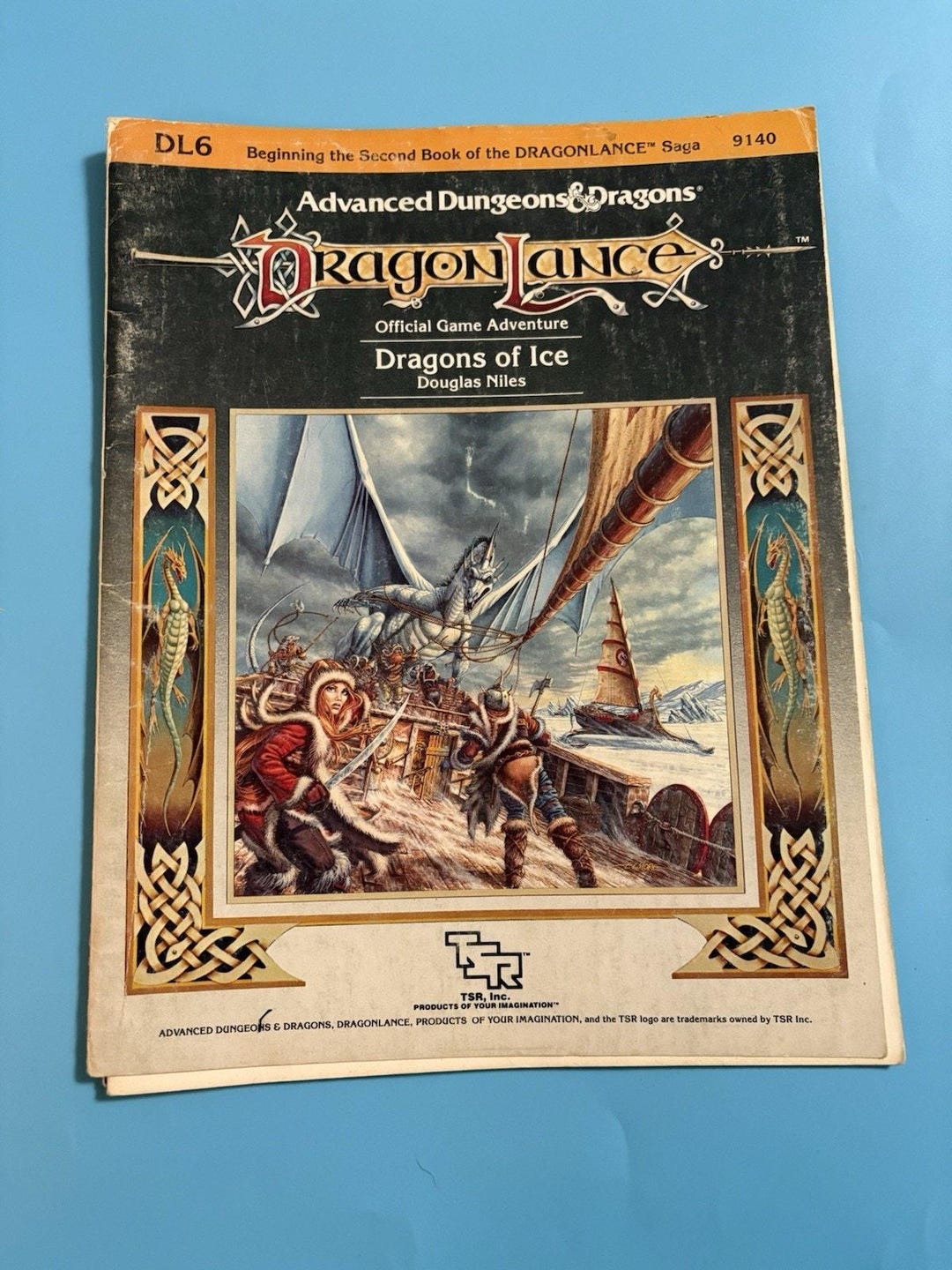 AD&D Dragon Lance Dragons of Ice Douglas Niles 1985 With Map 9140 DL6 ...