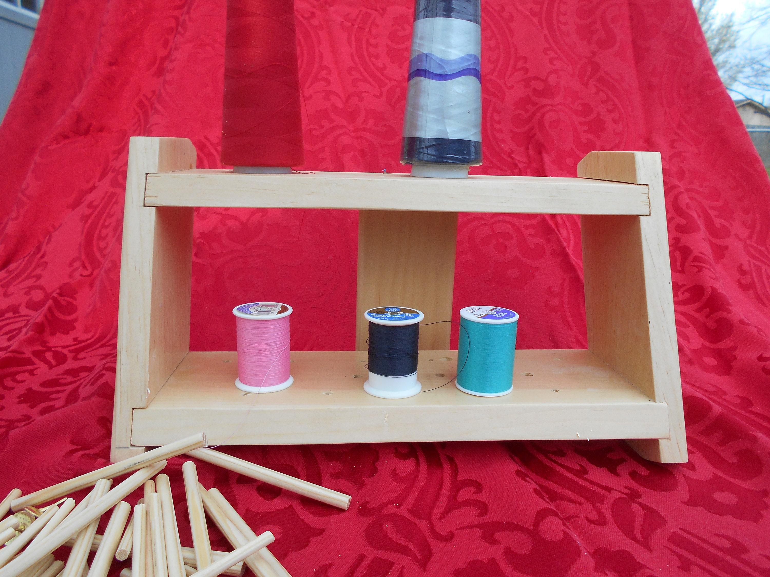 2 Shelve Thread Spool Holder - Etsy
