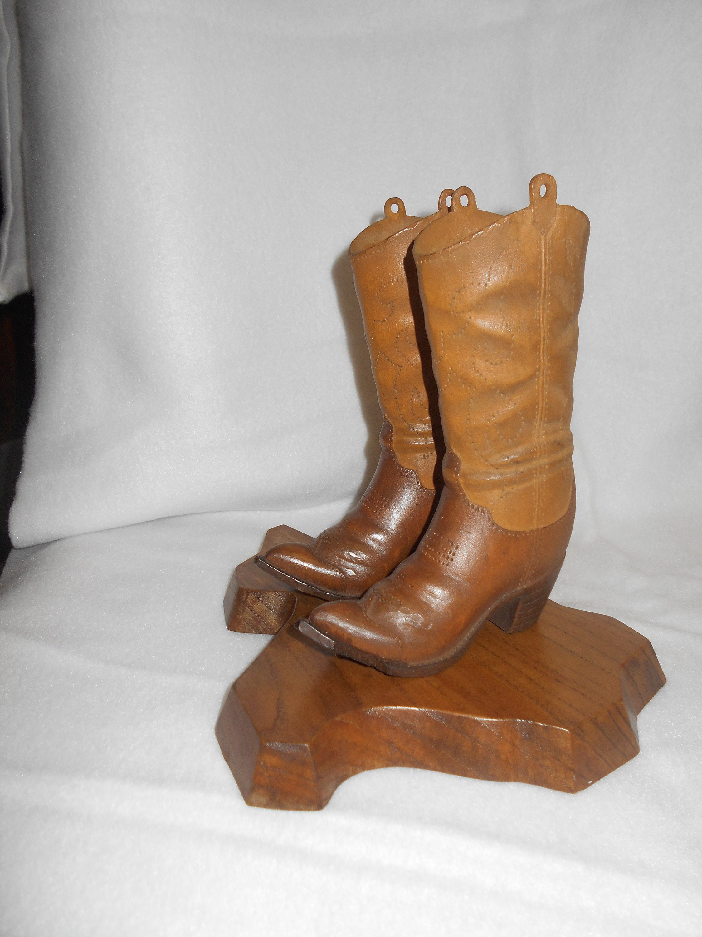 Hand Carved Wood Boots - Etsy