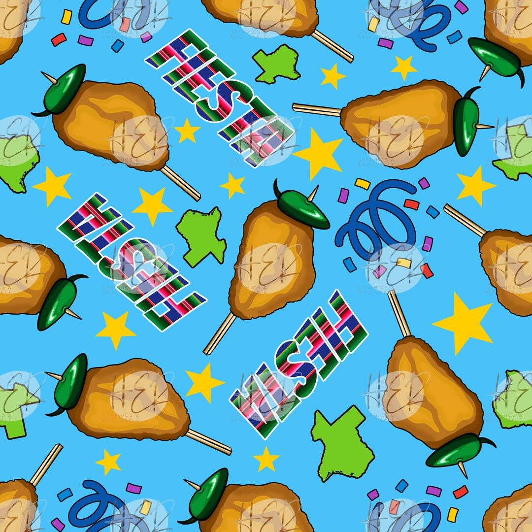 Fiesta Chicken on a Stick Seamless Pattern Digital File - Etsy