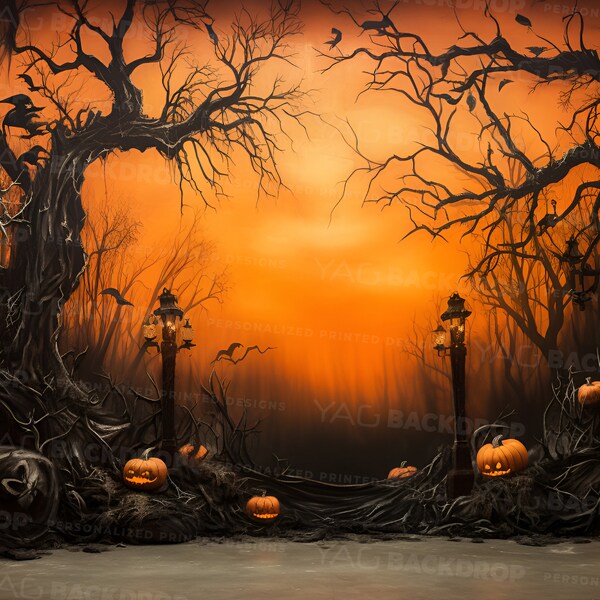 Halloween Backdrop - Etsy