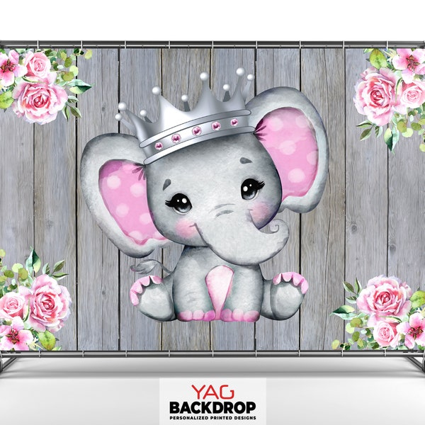 Pink Elephant Banner - Etsy