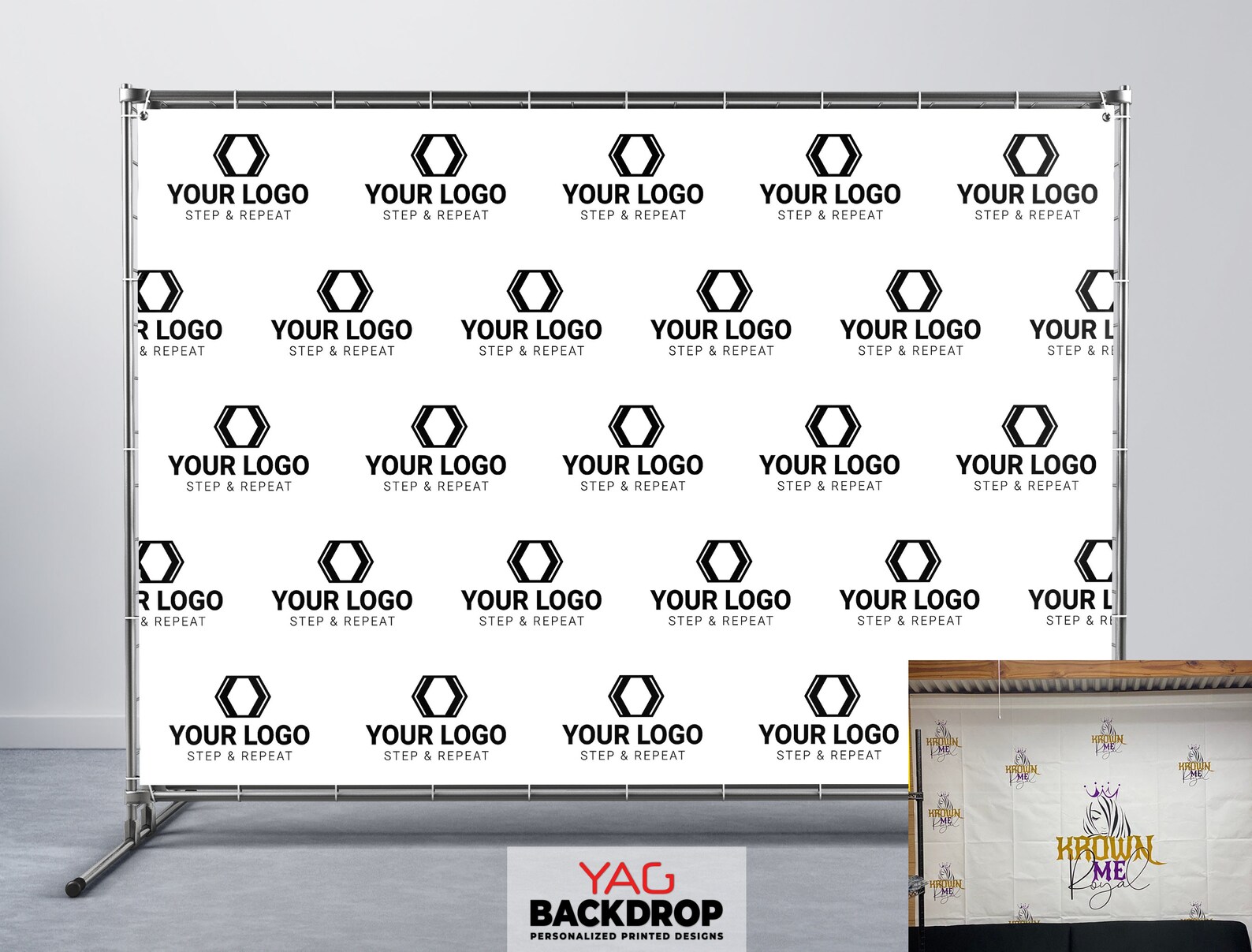 Step and Repeat PRINTED Custom White or Any Color Background | Etsy