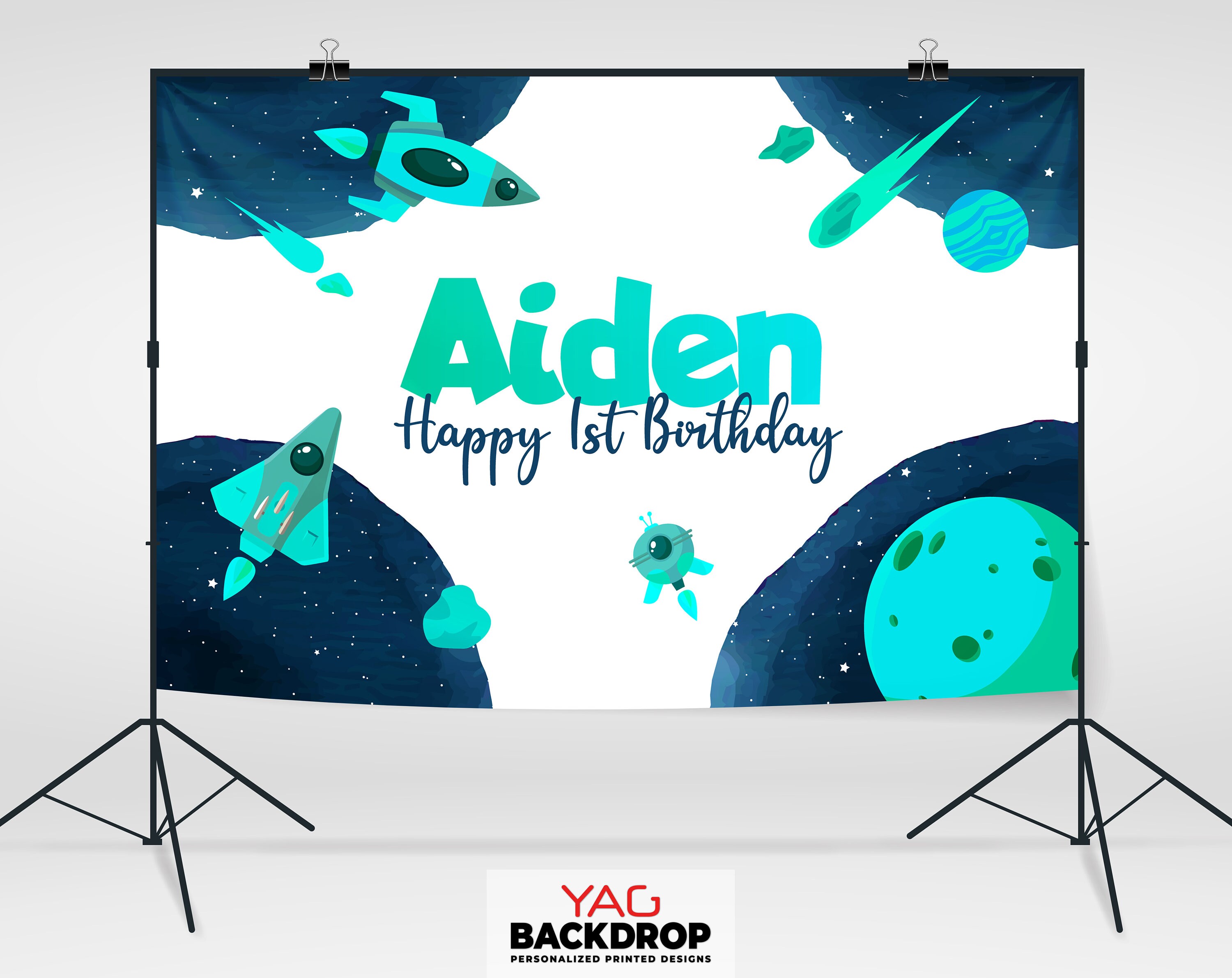 Space Planet Spacecraft Stars Theme Physical Backdrop - Etsy