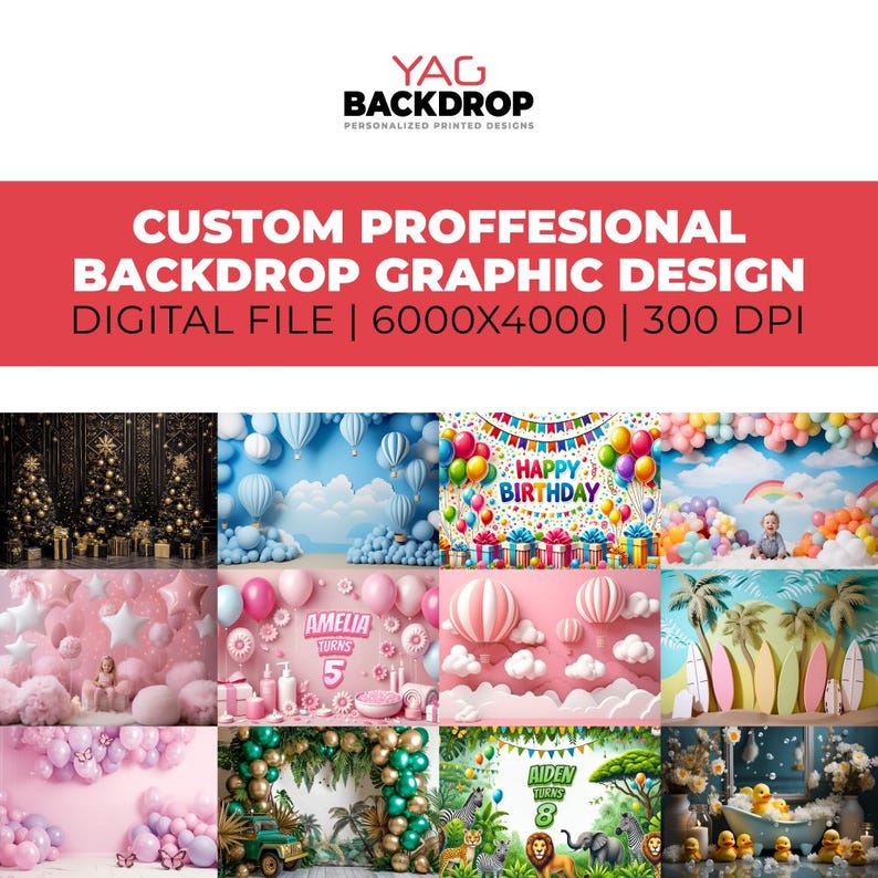 Custom Proffesional Backdrop Graphic Design | Digital File | 6000x4000 ...