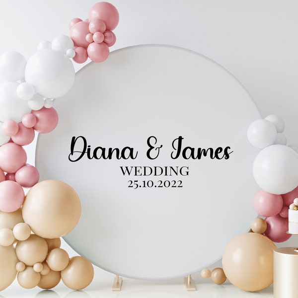 Wedding Name Backdrop - Etsy