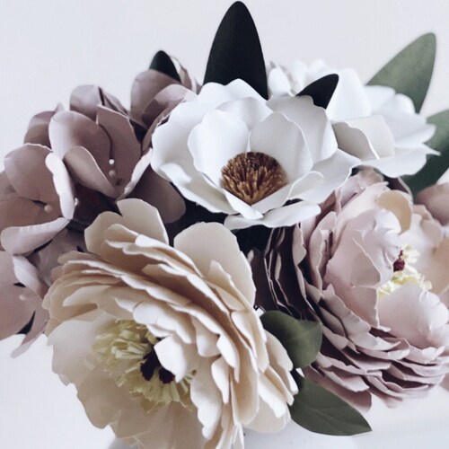 Garden Rose Majestic Paper Flower Templates DIY | Etsy