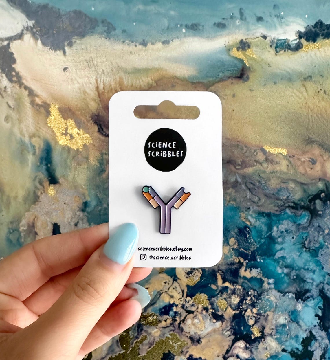 Antibody Soft Enamel Pin Badge - Purple & Orange - Etsy