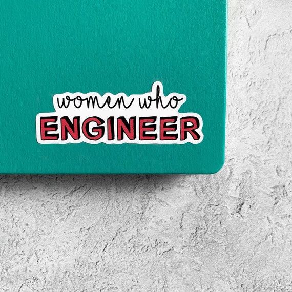 Women Who Engineer Sticker Red | Etsy UK