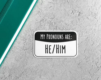 He Him Sticker - Etsy