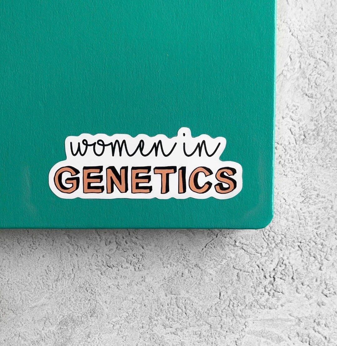 Women in Genetics Sticker Orange - Etsy