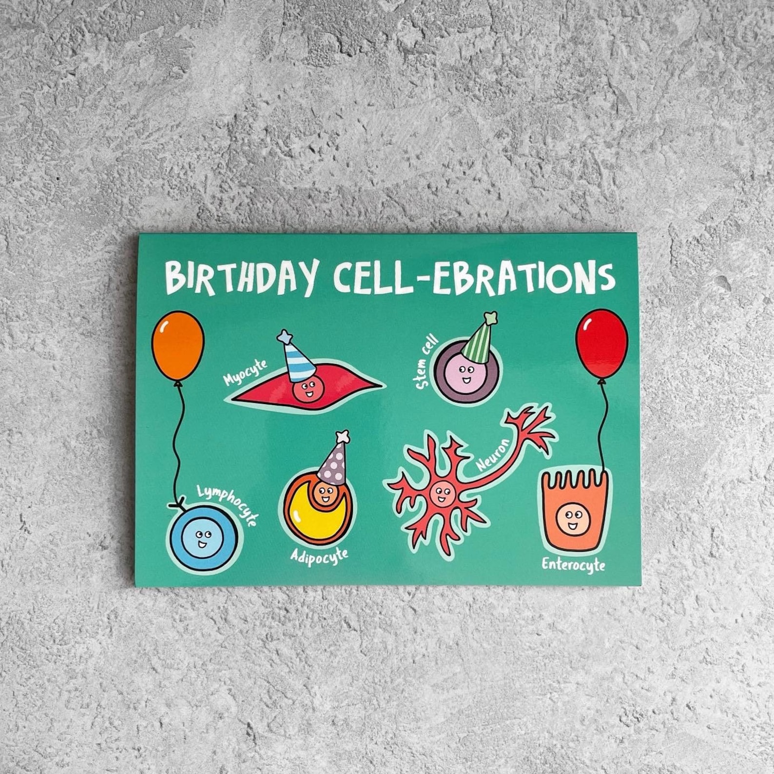 Birthday Cell-brations Card - Green - Etsy UK