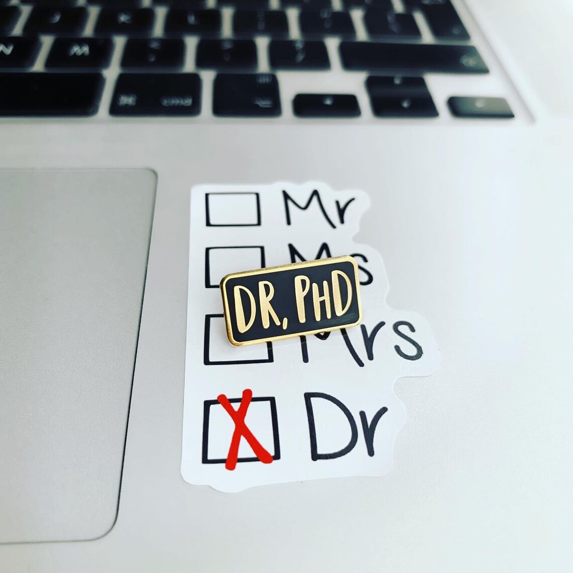 Dr Phd Hard Enamel Pin Badge Black and Gold - Etsy