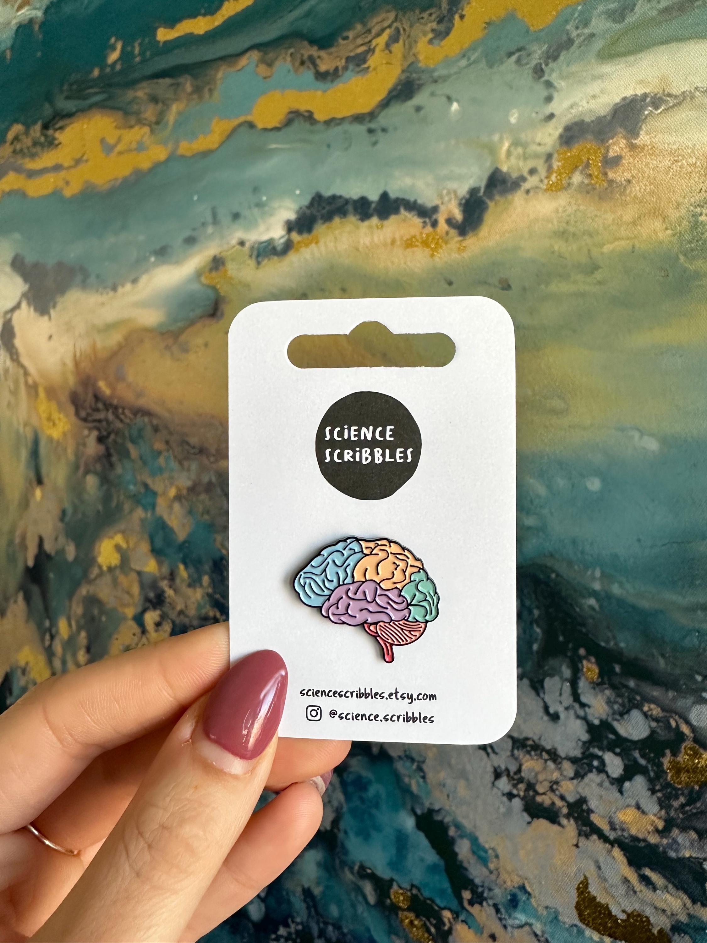 Brain Enamel Pin, Brain Anatomy Badge, Neuroscience Science Gift - Etsy UK