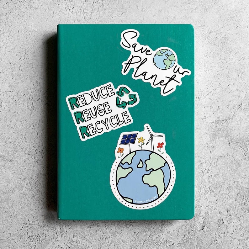 Climate Change/renewables Earth Sticker - Green and Blue - Etsy