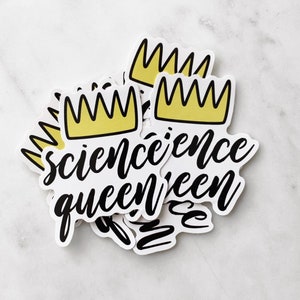 Science Queen Sticker - Yellow - Etsy