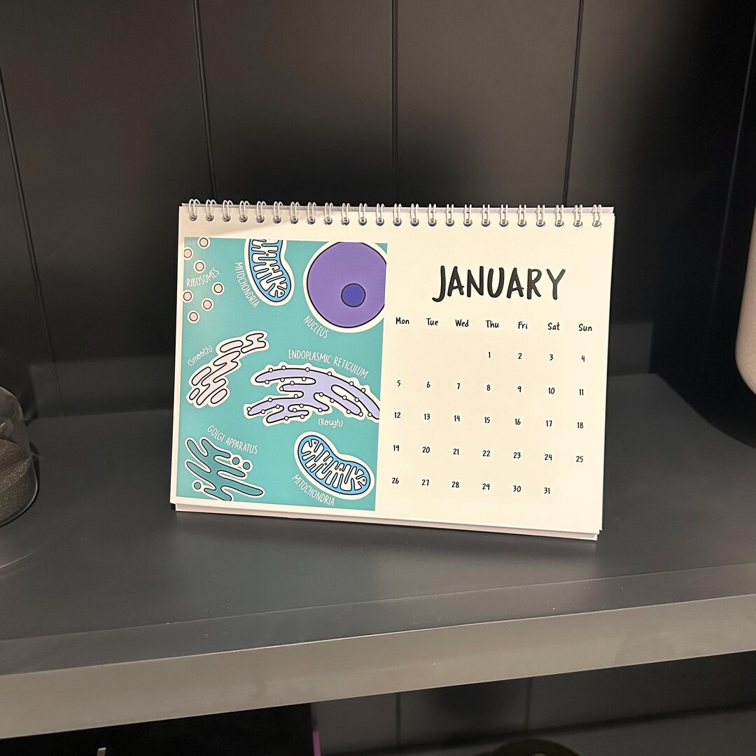 A5 Biology Desktop Calendar 2026 - Etsy