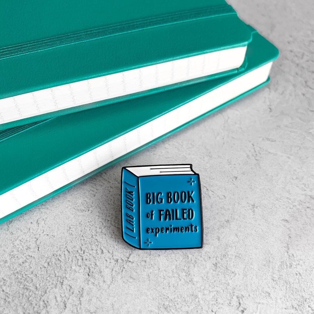 Lab Book Soft Enamel Pin Badge - Blue - Etsy