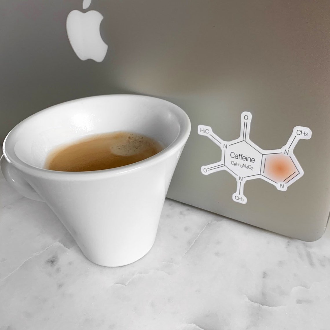 Caffeine Molecule Sticker - Brown - Etsy