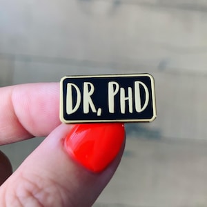Dr, Phd Hard Enamel Pin Badge – Black and Gold - Etsy