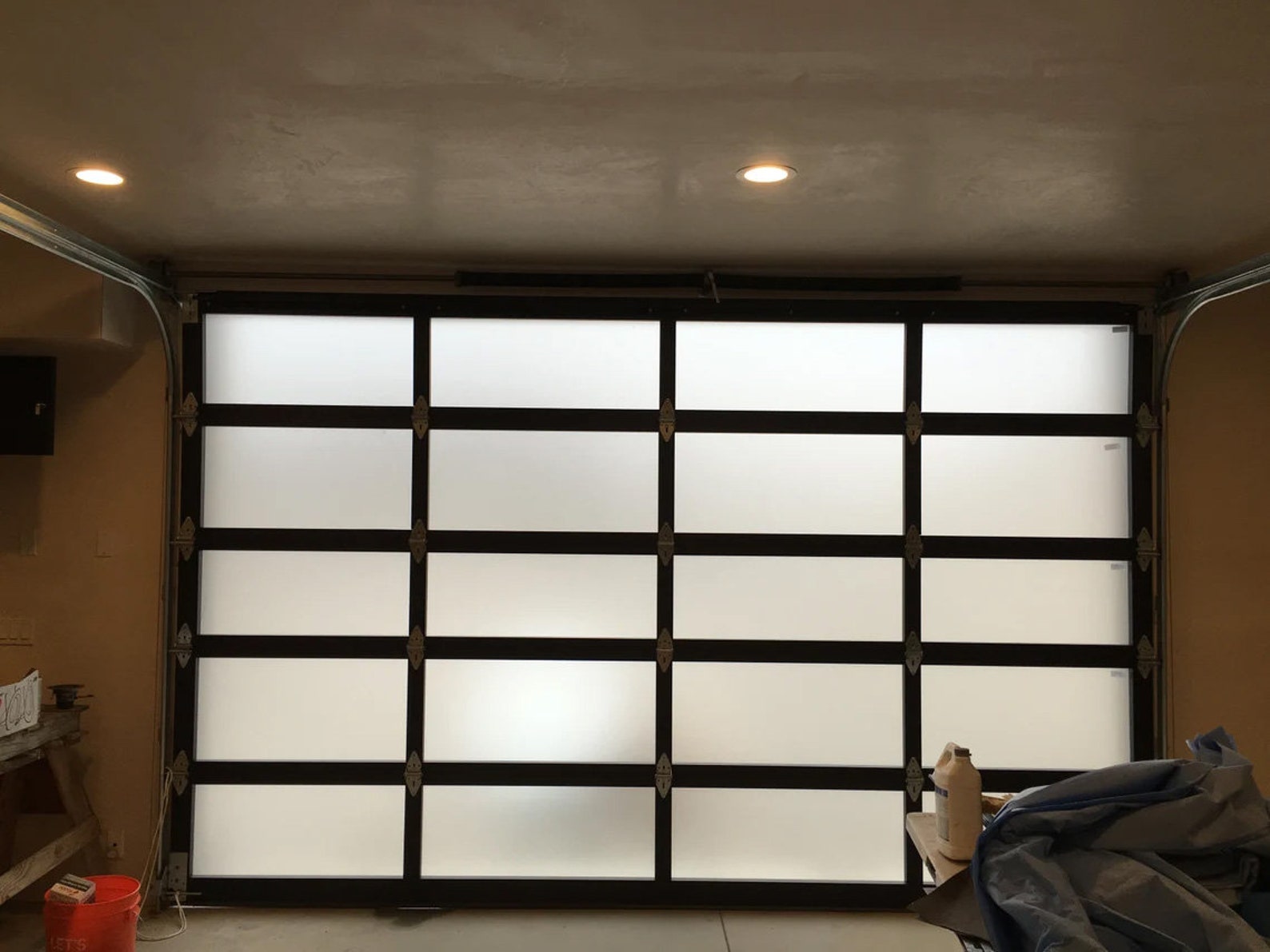 Contemporary Aluminum & Frosted Satin Etch Tempered (privacy) Glass ...