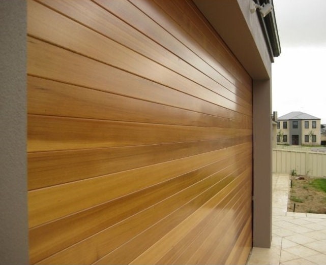 Emilio - Horizontal Planks Modern Style Custom Wood Garage Door - Etsy