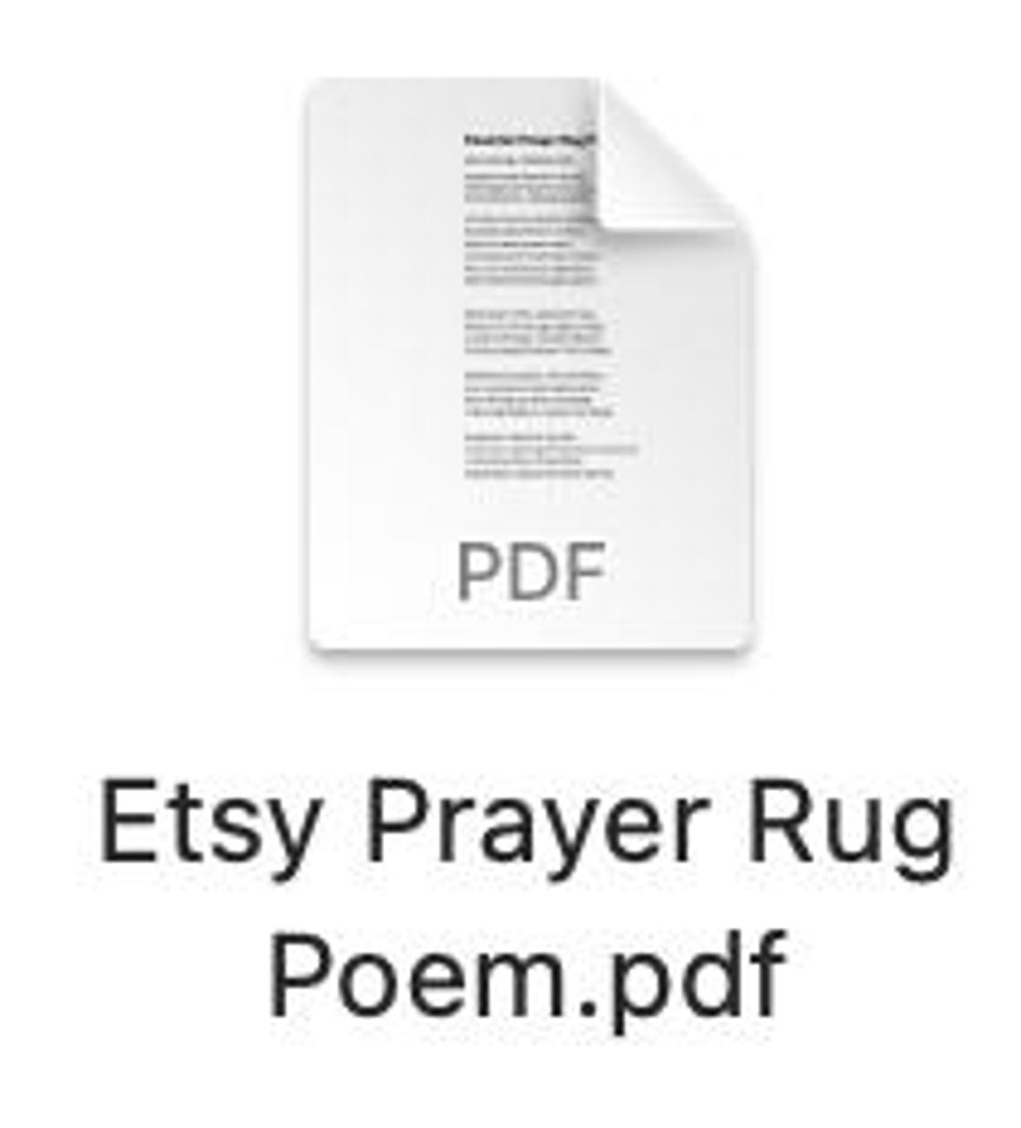 Prayer Rug Poem - Etsy