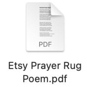 Prayer Rug Poem - Etsy