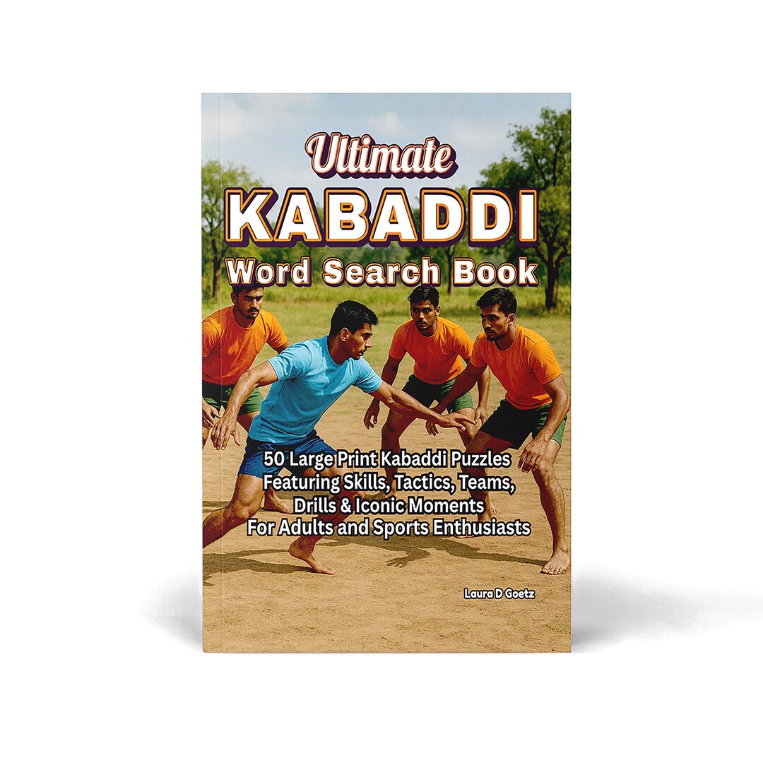 Kabaddi Word Search • Large Print Activity Book for Adults • South ...