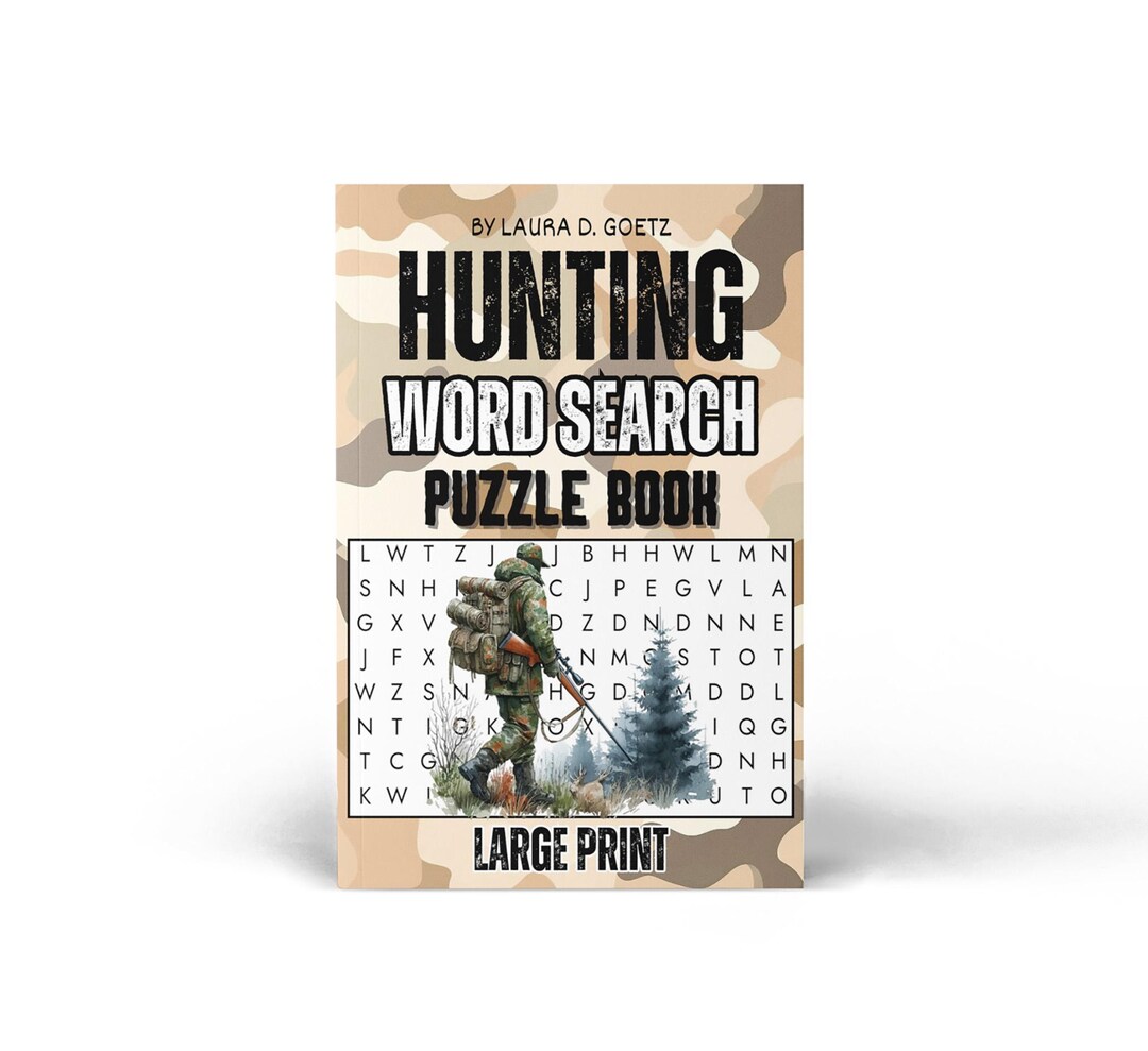 Hunting Word Search Puzzle Book: Large Print, 50 Puzzles - Etsy