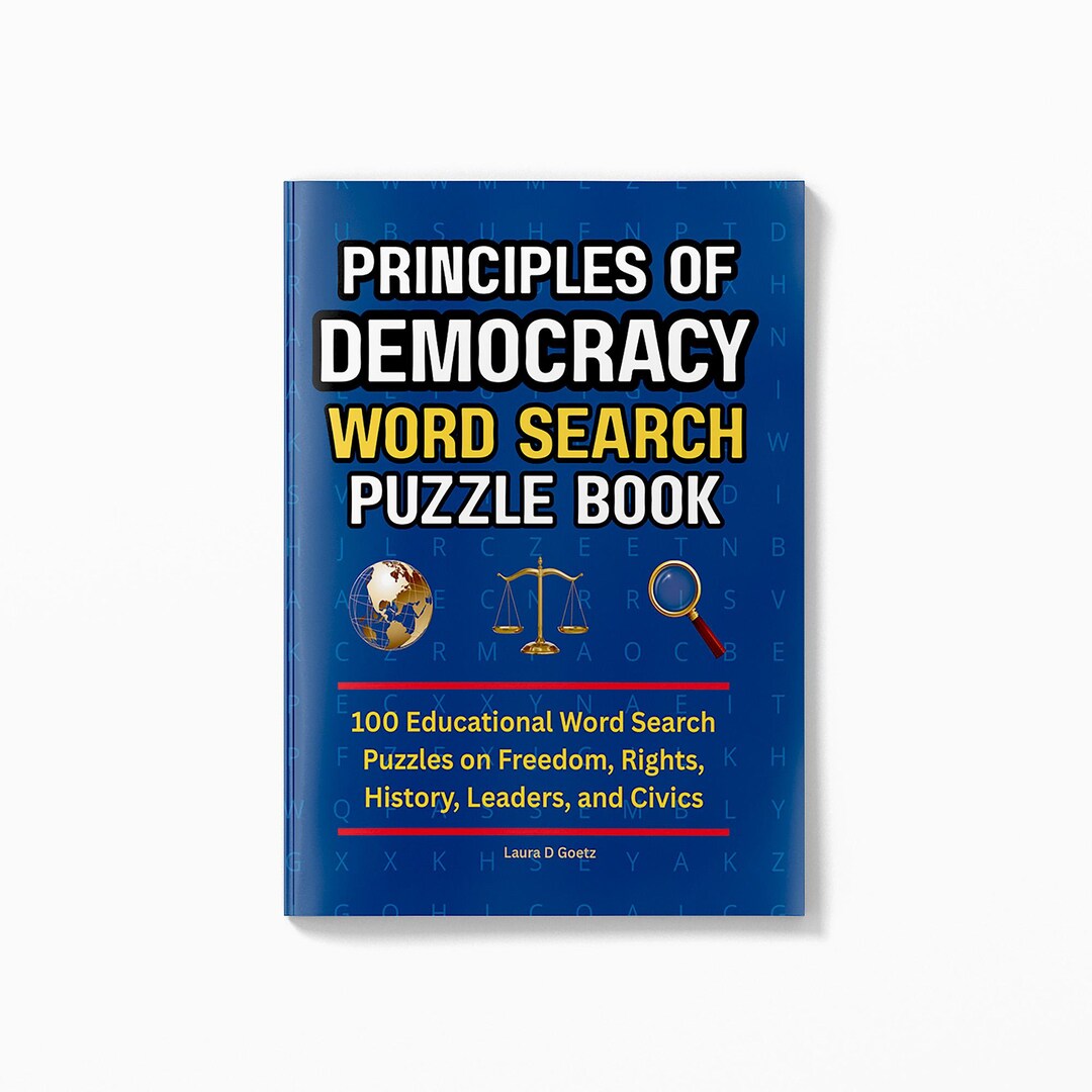 Democracy Word Search Puzzle Book • 100 Educational Puzzles on Freedom ...
