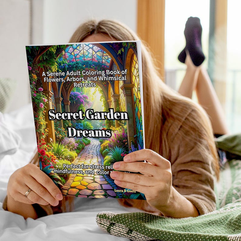 Adult Coloring Book – Secret Garden Edition | 60 Floral Nature Scenes ...