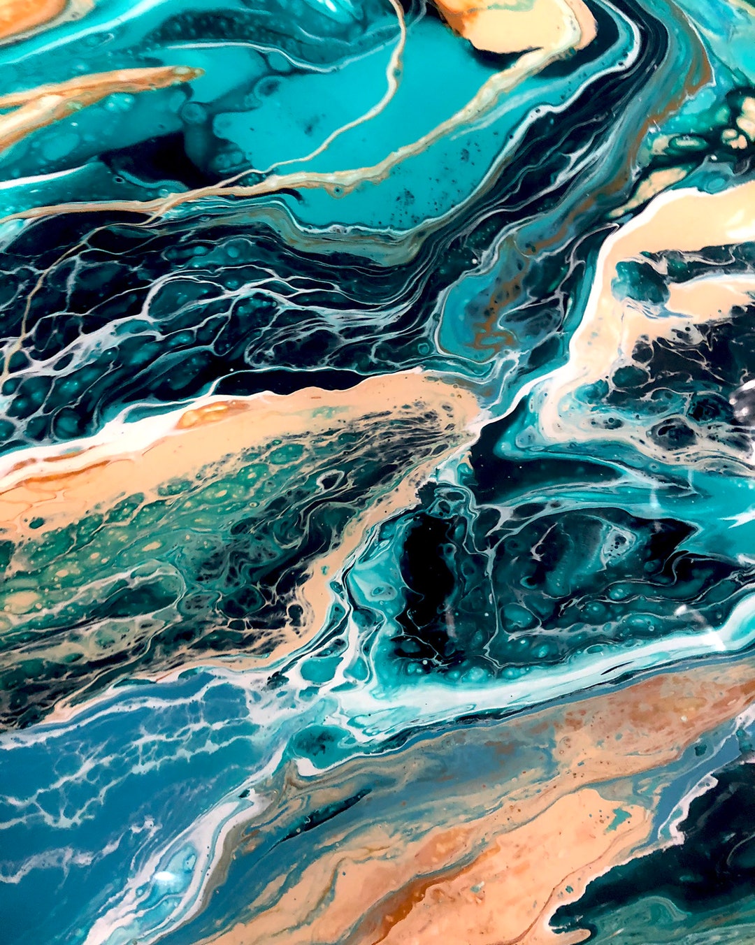 Abstract Tropical Ocean Water Movement Digital Download for Instant Art ...