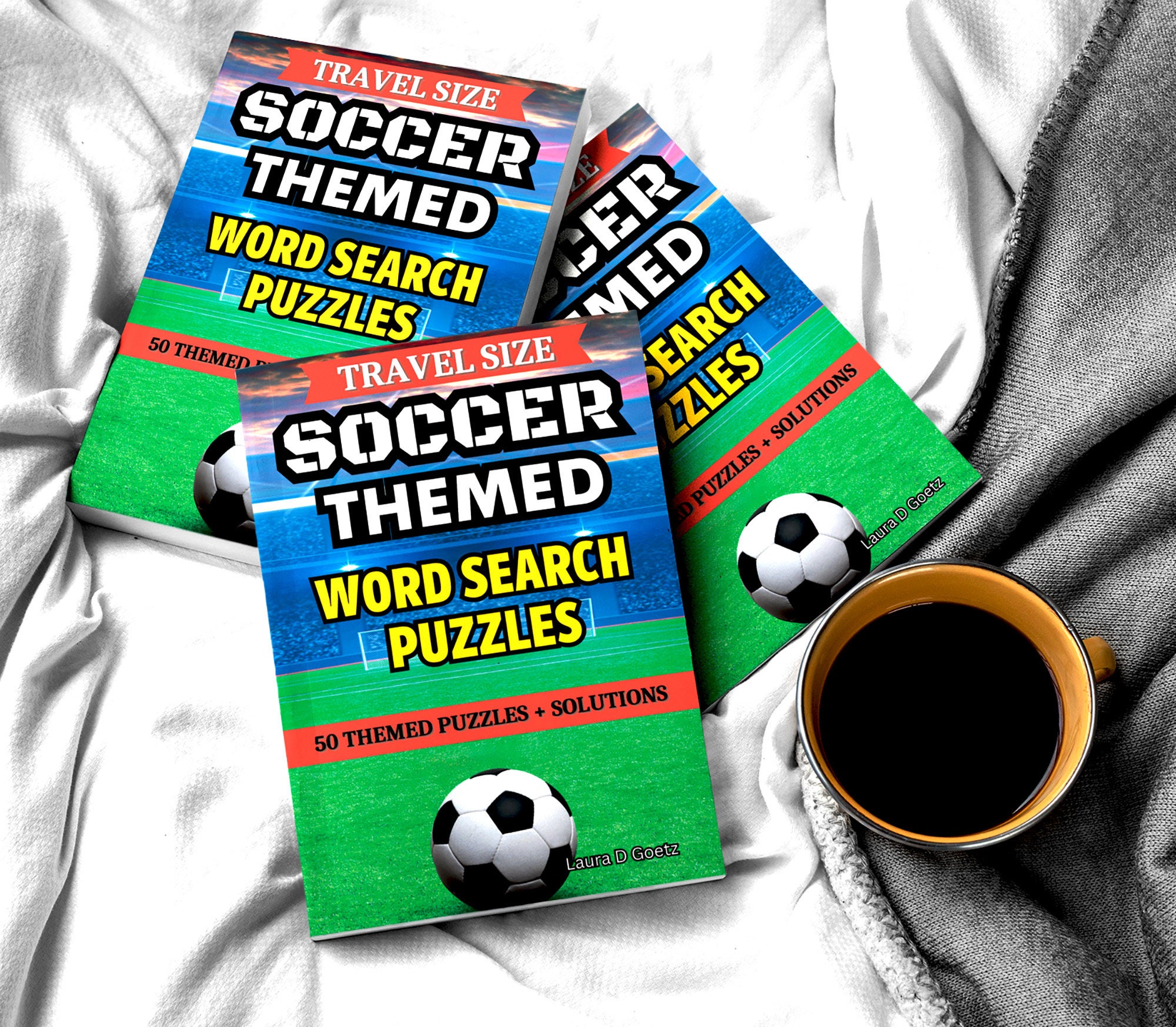 SOCCER Themed Word Search Puzzle Book, Travel Companion Size. Perfect ...