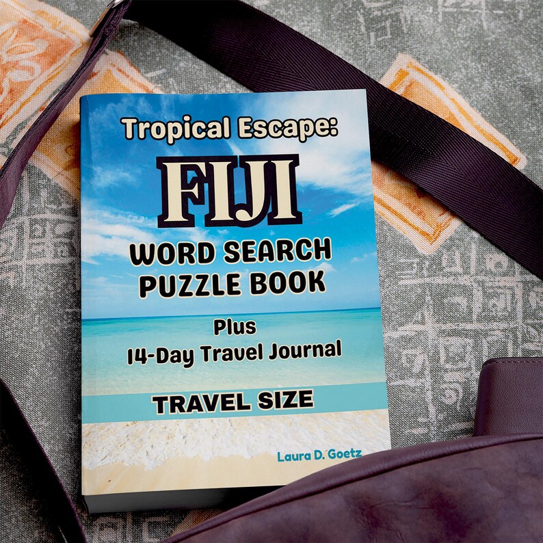 Fiji Puzzle Book & Travel Journal – 55 Word Searches + Fijian Phrases ...