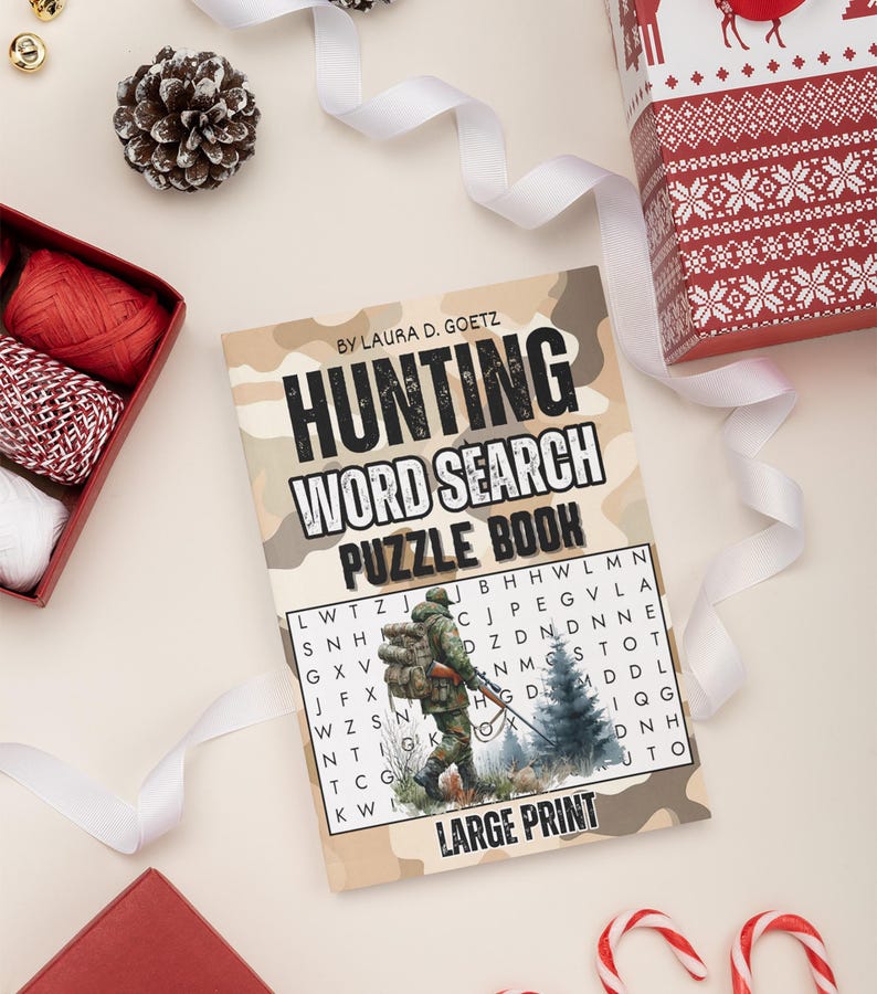 Hunting Word Search Puzzle Book: Large Print, 50 Puzzles - Etsy