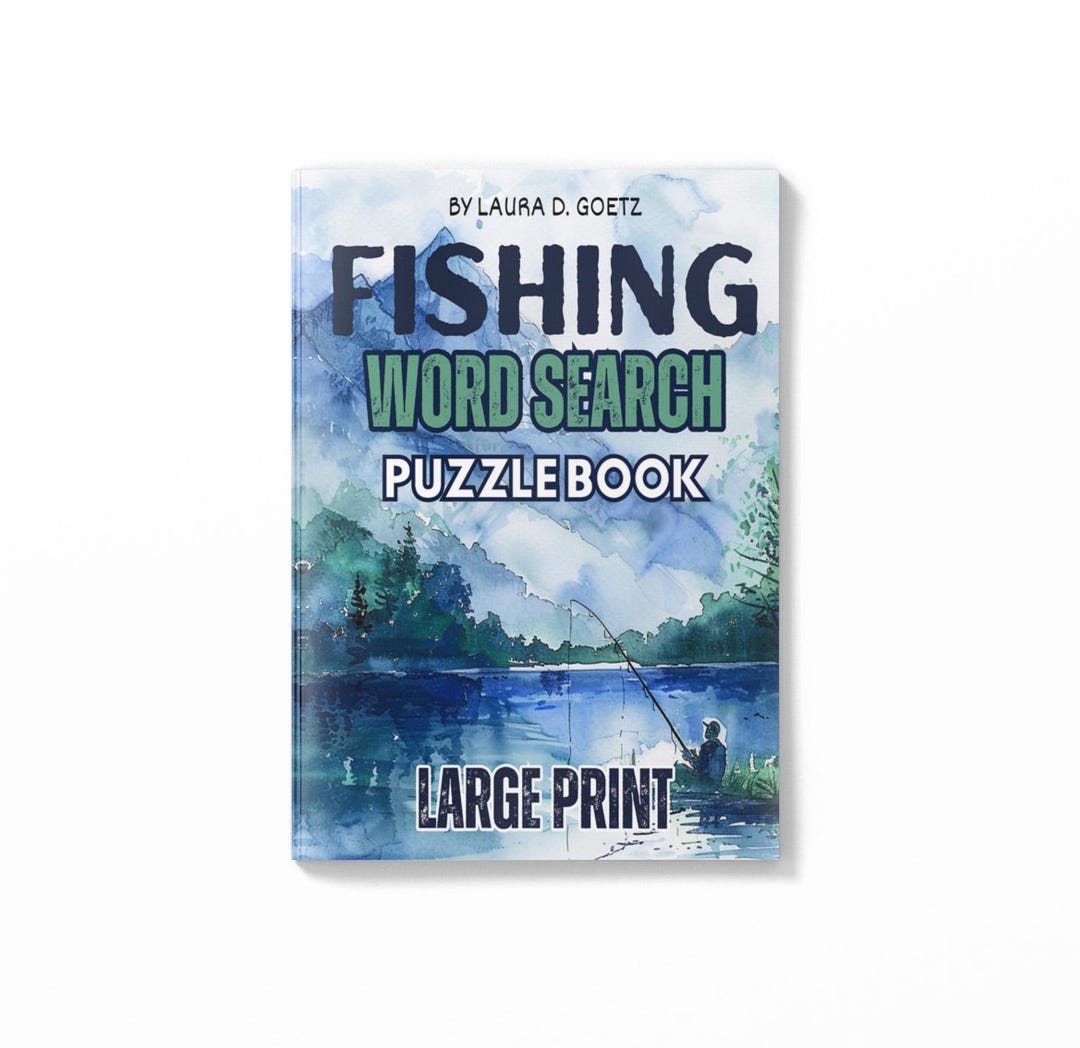 Fishing Fun Word Search Puzzle Book. Large Print. Great Gift Idea for ...