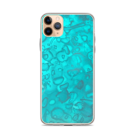 Iphone Case Teal Turquoise Blue Caribbean Modern Ink Art - Etsy