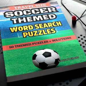 SOCCER Themed Word Search Puzzle Book, Travel Companion Size. Perfect ...