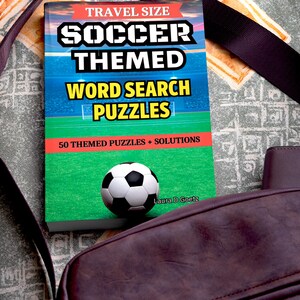 SOCCER Themed Word Search Puzzle Book, Travel Companion Size. Perfect ...