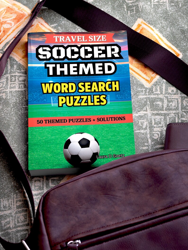 SOCCER Themed Word Search Puzzle Book, Travel Companion Size. Perfect ...