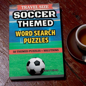 SOCCER Themed Word Search Puzzle Book, Travel Companion Size. Perfect ...