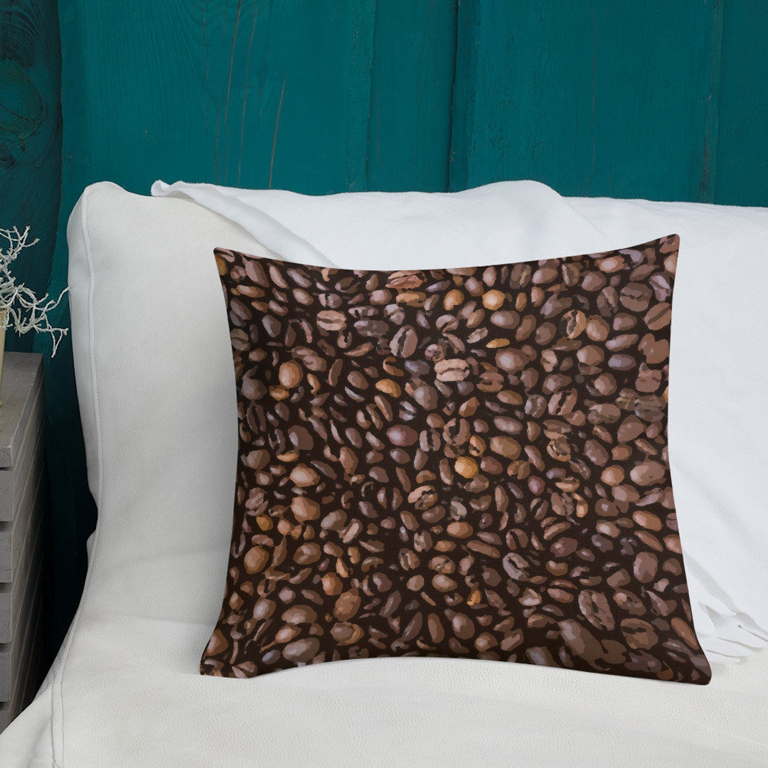 Coffee Bean Pillow, Coffee Lovers Pillow, Gift for Coffee Lover, Coffee ...