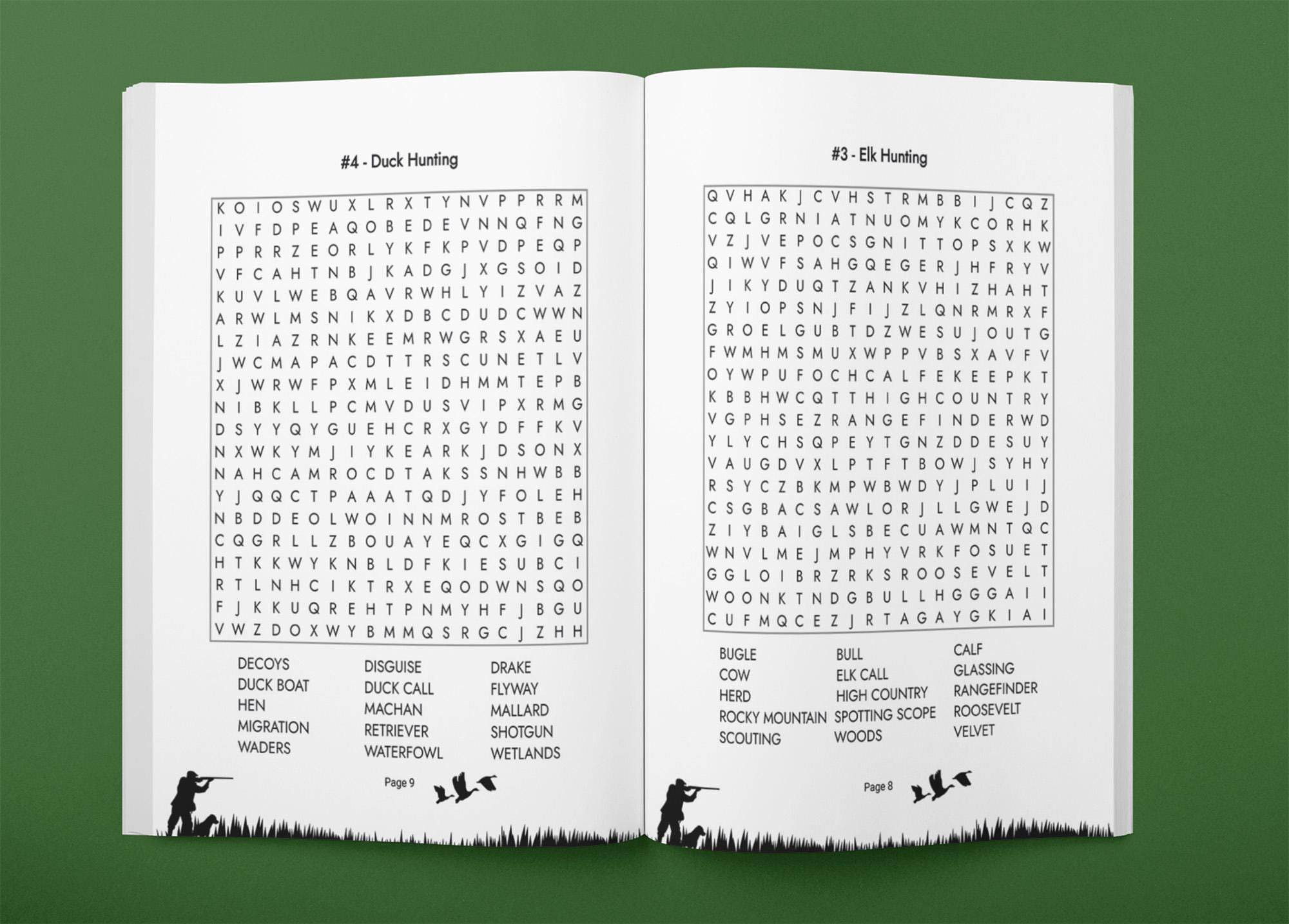 Hunting Word Search Puzzle Book: Large Print, 50 Puzzles - Etsy