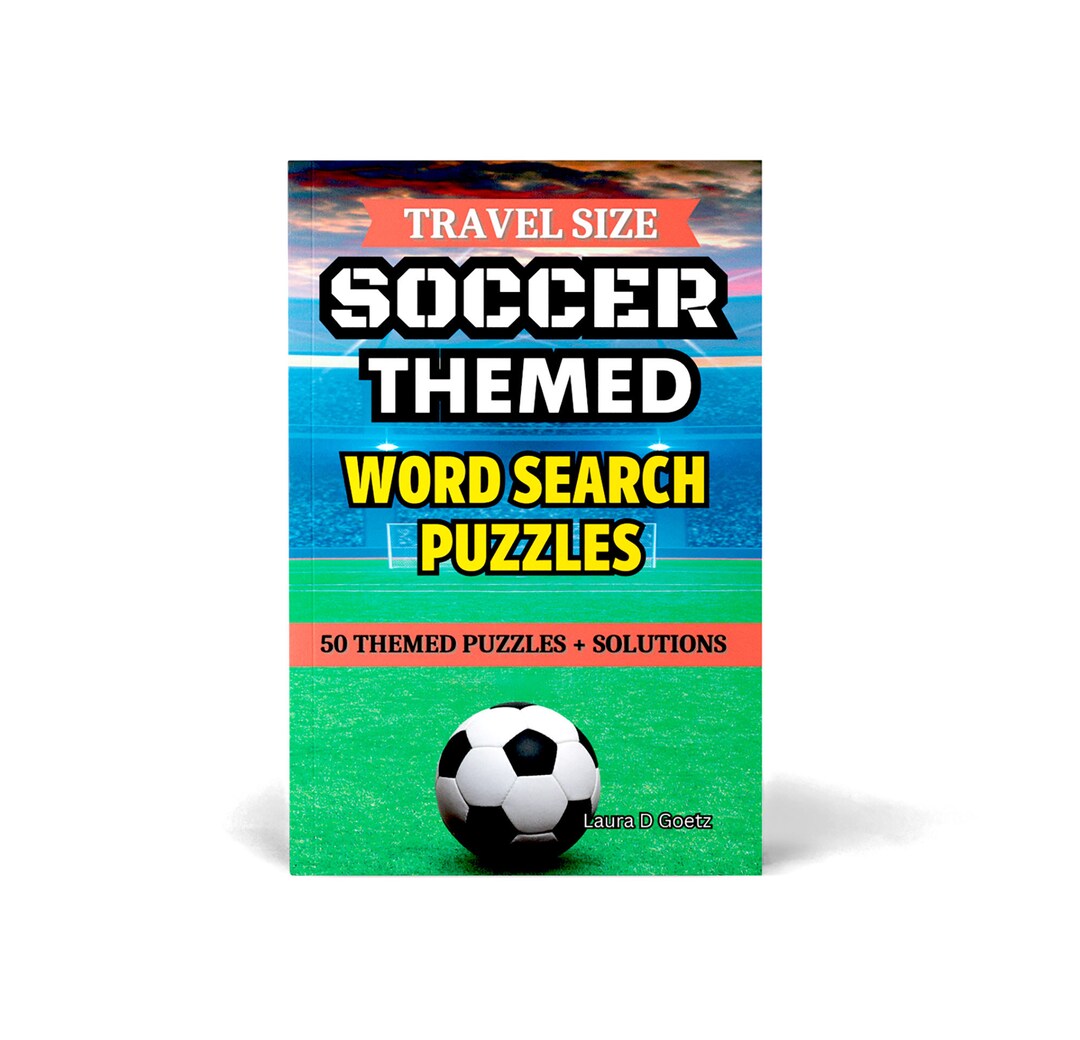 SOCCER Themed Word Search Puzzle Book, Travel Companion Size. Perfect ...