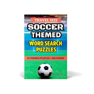 SOCCER Themed Word Search Puzzle Book, Travel Companion Size. Perfect ...